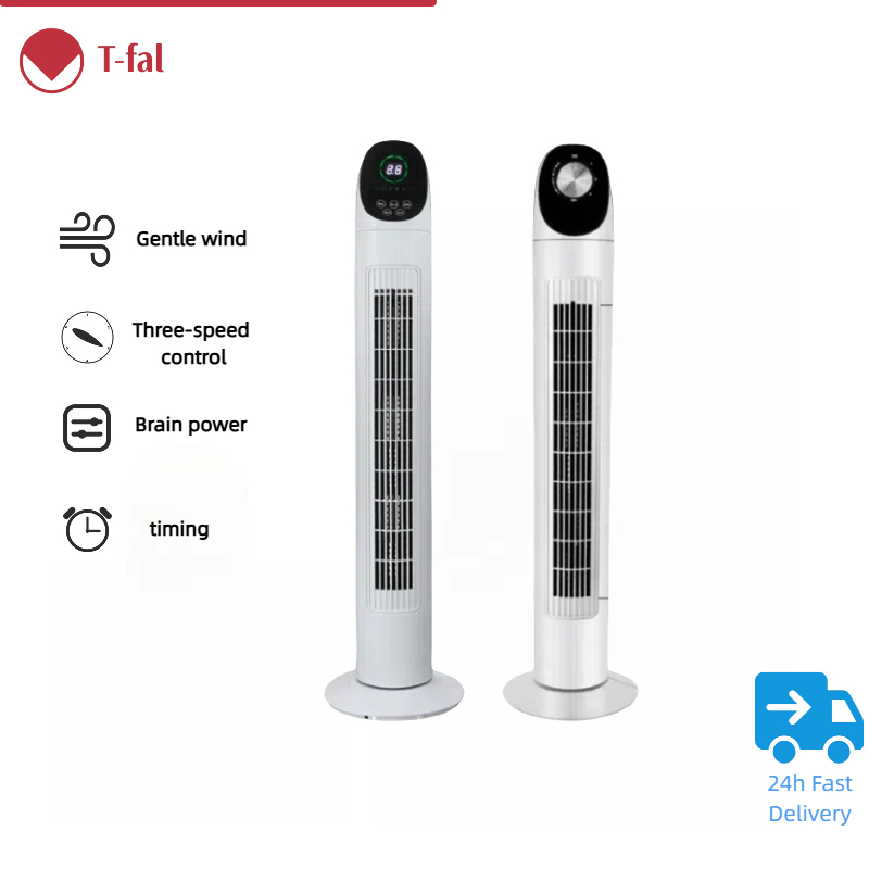 T-fal Tower Fan Kipas Smart Bladeless Remote Control fan Quiet Energy ...