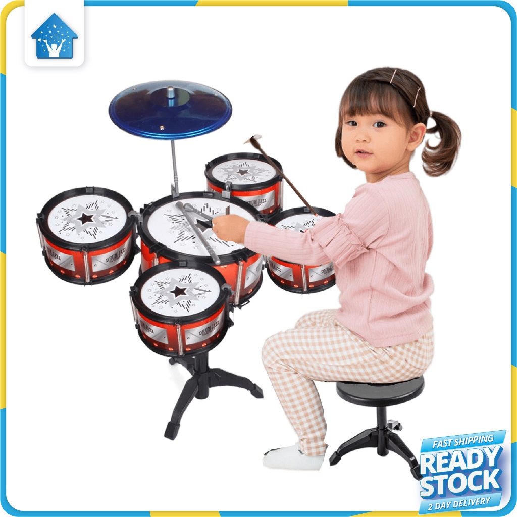 Kids Drum Set Children Jazz Drum Toy Simulation drumsticks Drum Kit ...