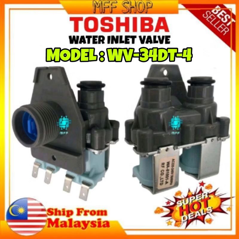 WV-34DT-4 Toshiba Washing Machine Water Inlet Valve | Shopee Malaysia