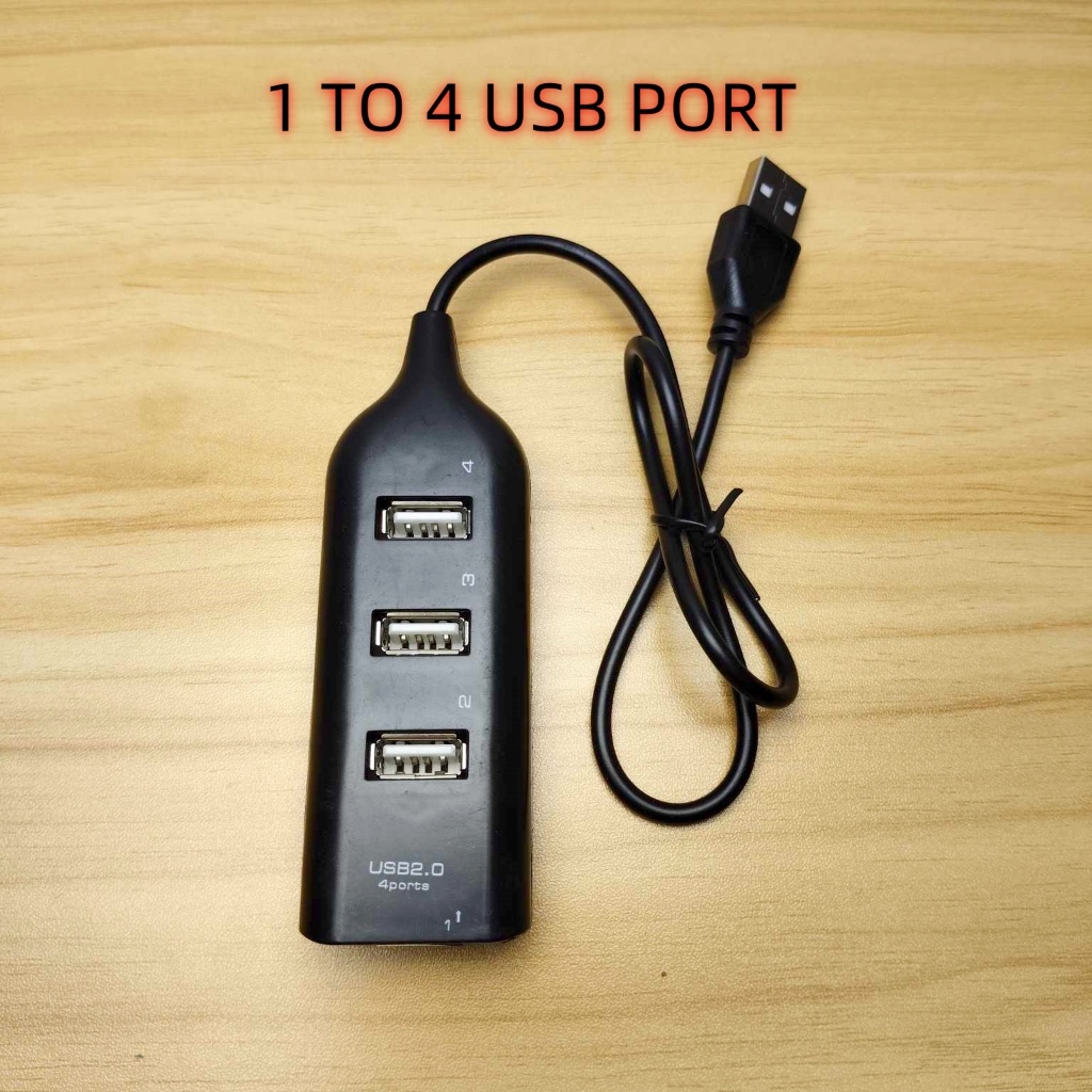 USB PORT EXTENSION 1 MALE TO 4 FEMALE PORT USB SPLITTER ADAPTER WITH ...