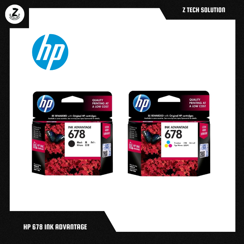 HP 678 Ink Advantage Cartridges ( Black / Color ) | Shopee Malaysia