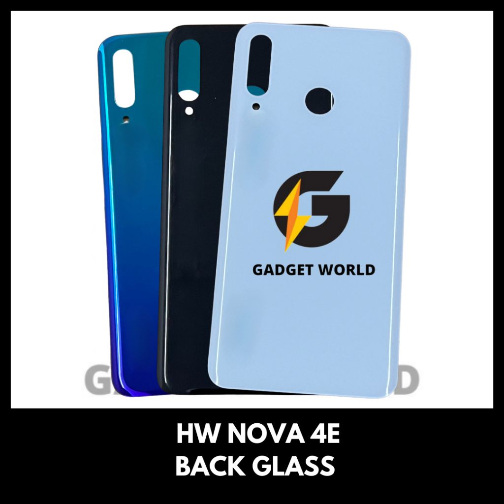 GADGET WORLD [ READY STOCK ] HW NOVA 4E BATTERY COVER, BACK GLASS HOUSING WITH CAMERA LENS (NO ...