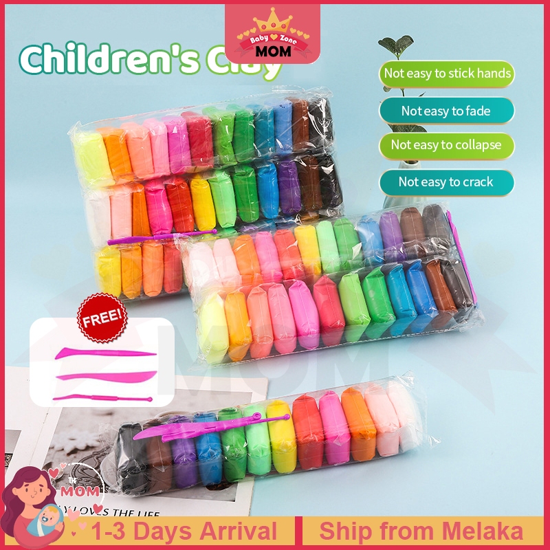 12 /24 /36 Colors Super Light Clay Set Rubber Clay Non-Toxic DIY Air ...