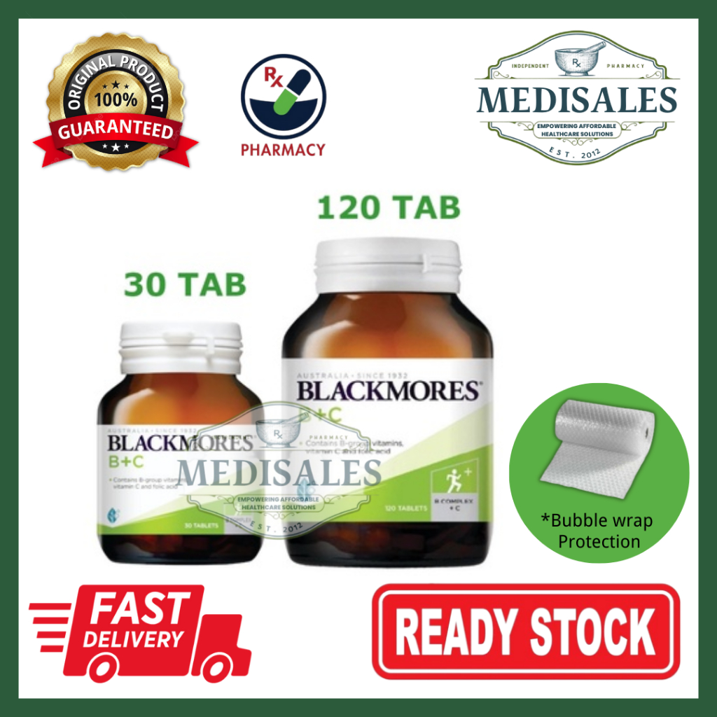 BLACKMORES B PLUS + C TAB 30'S | 120'S (B+C) | Shopee Malaysia