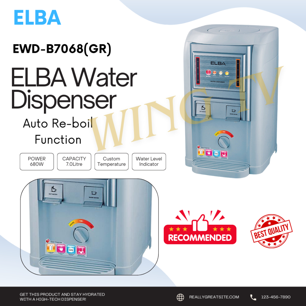 ELBA WATER DISPENSER (7L) EWD-B7068(GR) | Shopee Malaysia