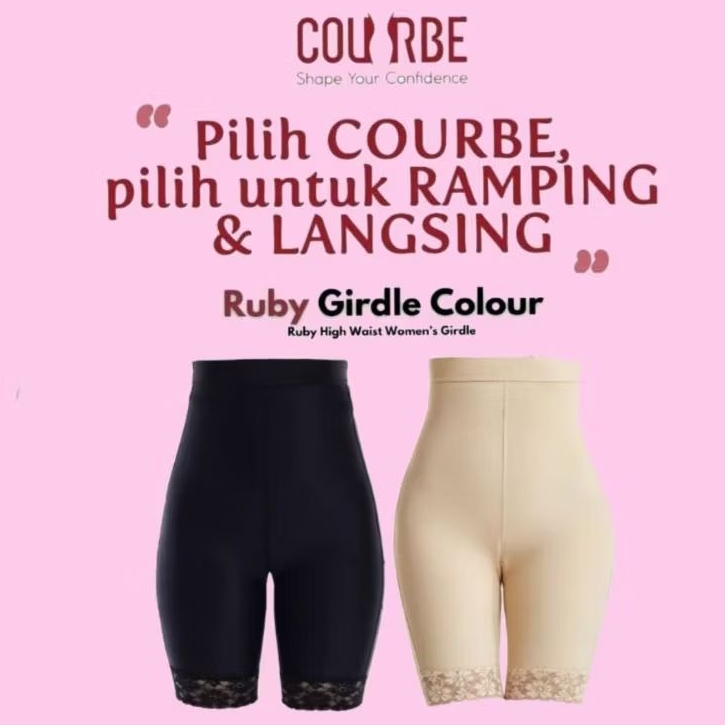 RUBY GIRDLE COURBE Dijamin Selesa High Waist [Sorok Lemak Perut Geleber][Sesuai untuk berpantang ...