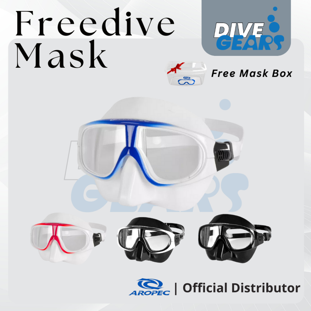Aropec Mask Low Volume Freedive Mask with Free Mask Box Freediving ...