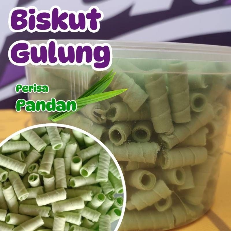 Yeh Biskut Gulung Perisa Pandan / Crunchy Mini Wafer Roll Pandan ...