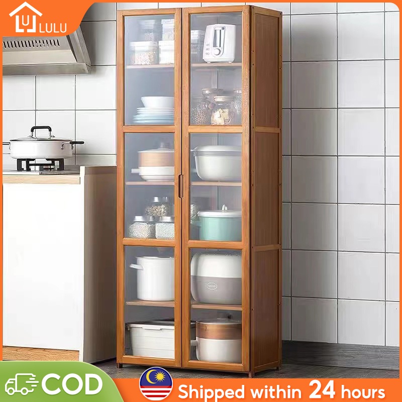 LULU Kitchen Cabinet Kabinet Dapur 3/4/5/6/7 Layers Display Cabinet ...