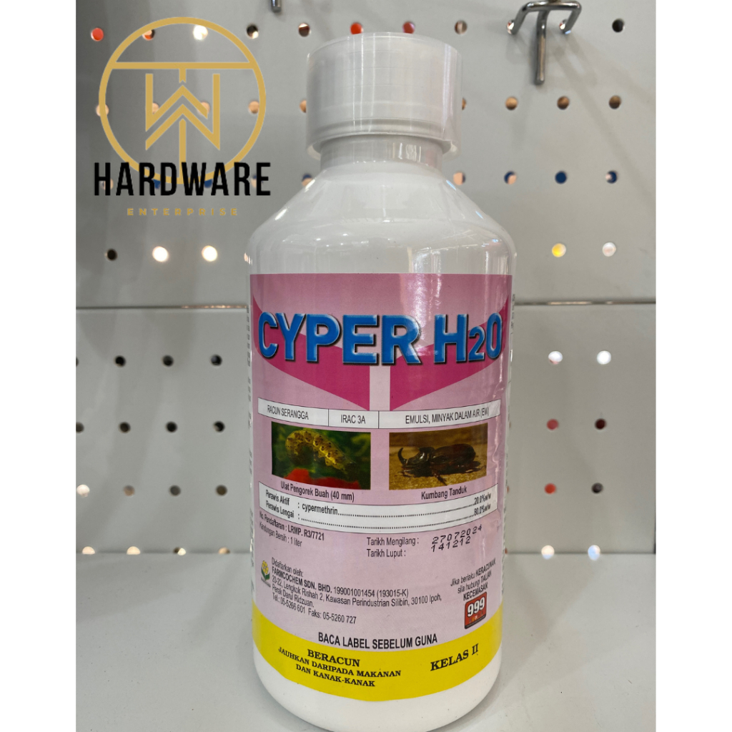 CYPER H20 1Liter/Farmcochem/Racun Serangga/Cypermethrin 20% | Shopee ...