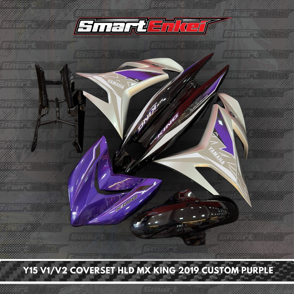 Y15 V1/V2 MX KING PURPLE SILVER 2024 CUSTOM COVERSET HLD | Shopee Malaysia