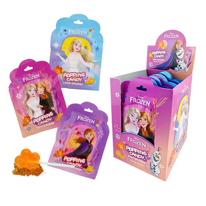 12 Pcs YLF LIcensed Disney Frozen Popping Candy with Lollipop HALAL ...