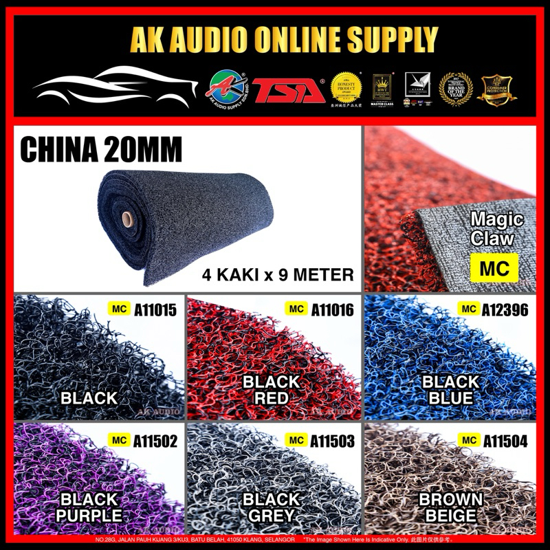 Carpet PVC ** Magic Claw ** 20mm Coil Mat 4kaki x 9meter/ 120 X 900CM ...