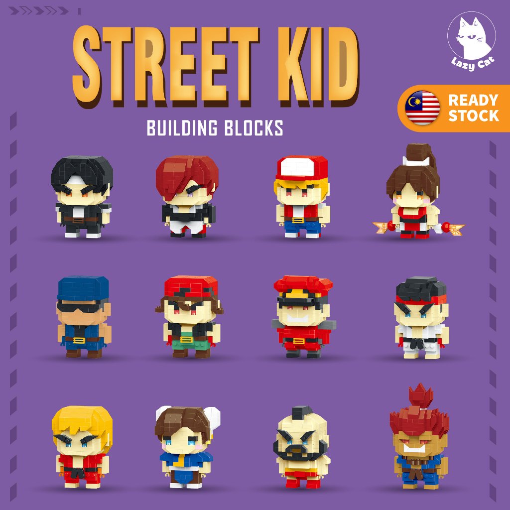 Mini Street Kid Series Bricks Cartoon Character Nano Block Boy Birthday ...