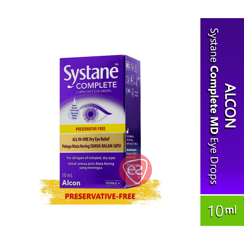 Alcon Systane Complete Multi-Dose (MD) Preservative-Free Lubricant Eye ...