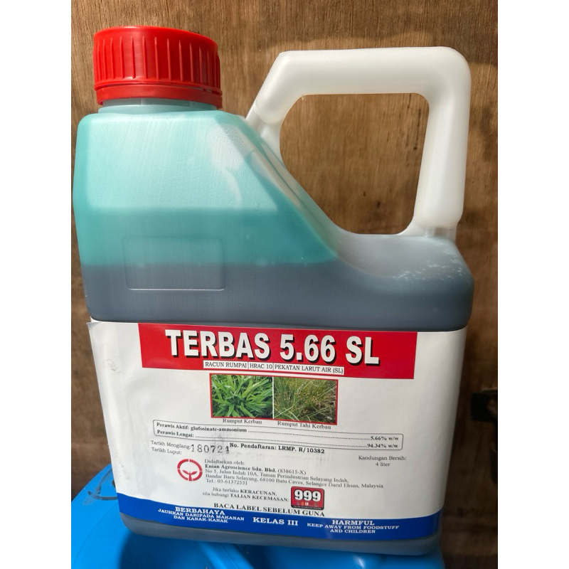 Terbas 5.66 SL Racun Lalang 4L / Kawasan Sawit / Weed Control | Shopee ...
