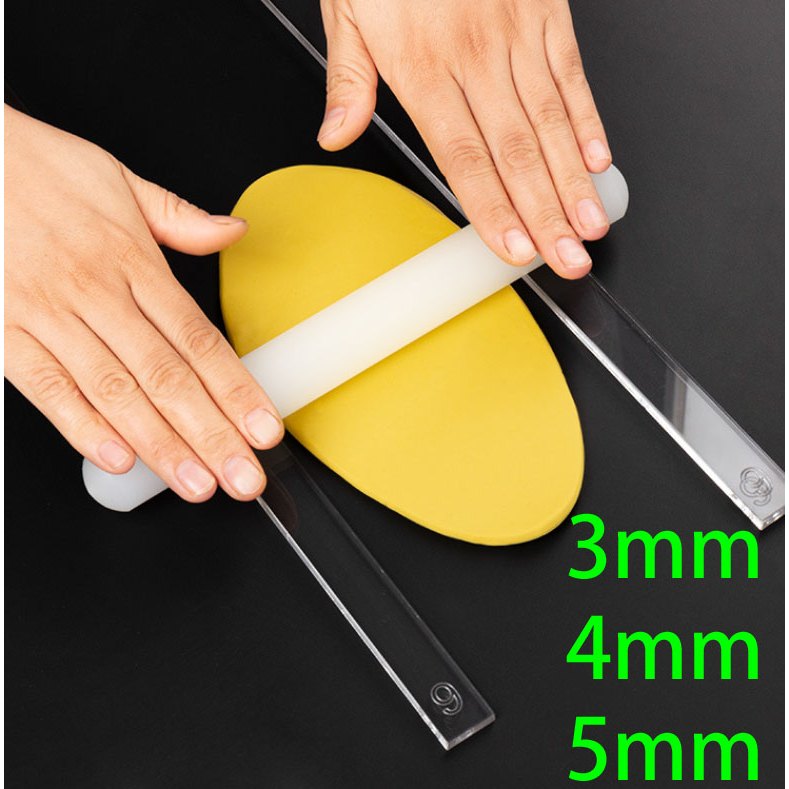 Acrylic Cookie Dough Ruler Pastry Ruler Rolling Pin Guides | Shopee ...