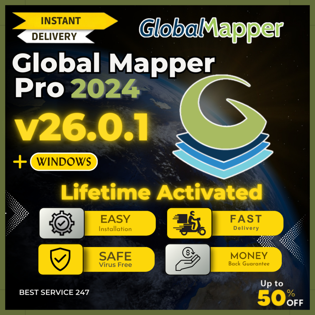 [INSTANT DELIVERY] Global Mapper Pro 26.0.1 Latest Update 2024 Lifetime ...