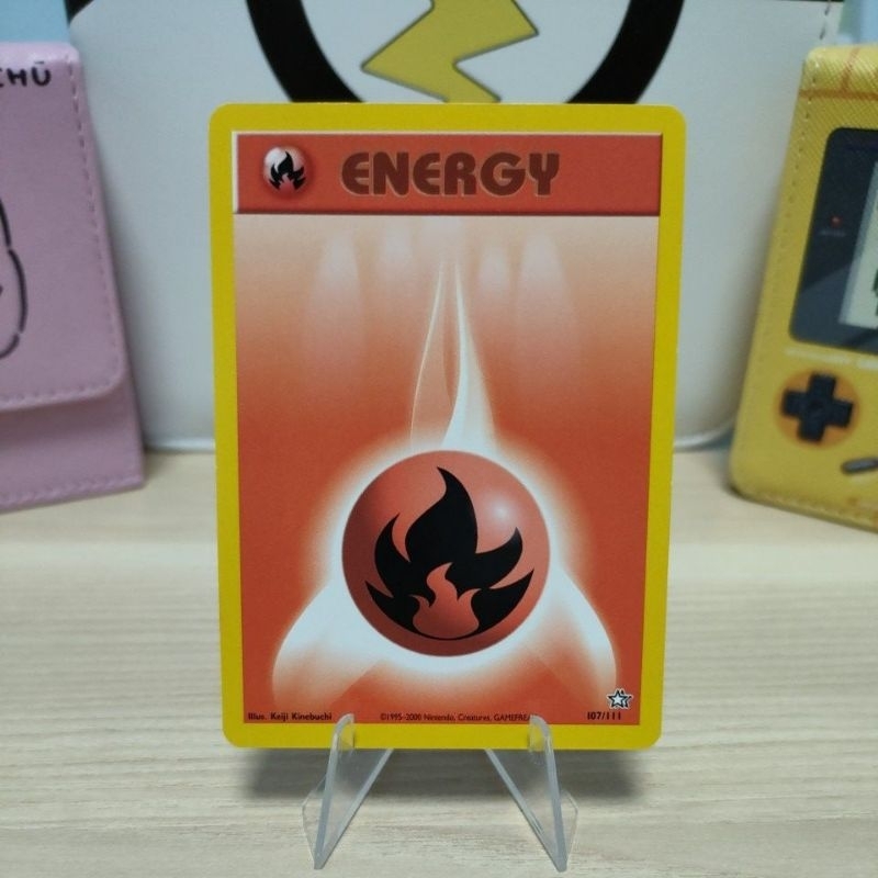 Fire Energy 2000 Vintage Energy Card Pokemon Energy PTCG Old Card ...