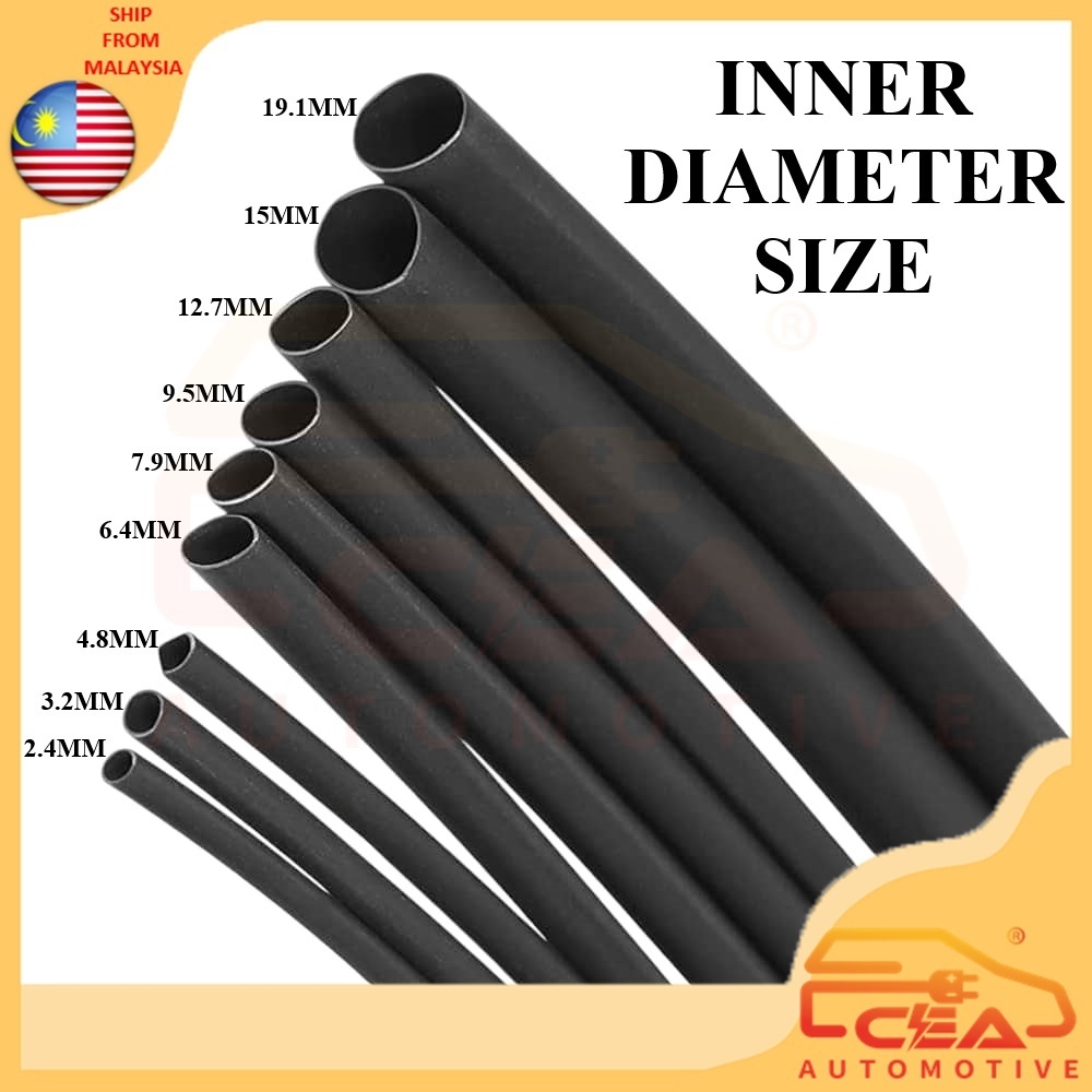 1 METER 3:1 HEAT SHRINK TUBE WITH GLUE Ø 2.4MM - 30MM DUAL WALL WIRE ...