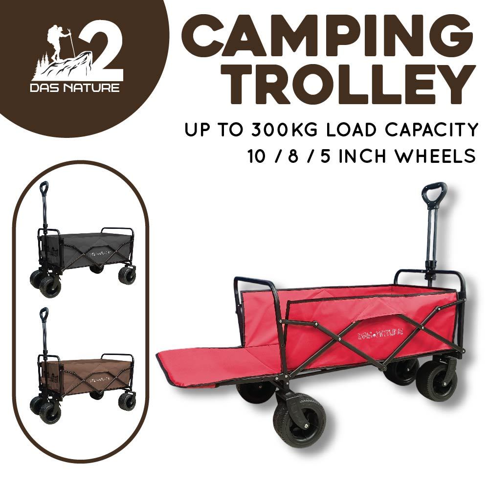 Camping trolley Wagon Heavy Duty Trolley Outdoor Shopping Cart Large ...
