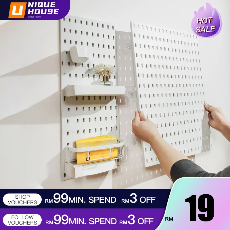 Pegboard Perforated Display Board Display Rack Wall Mounted Hole Board ...