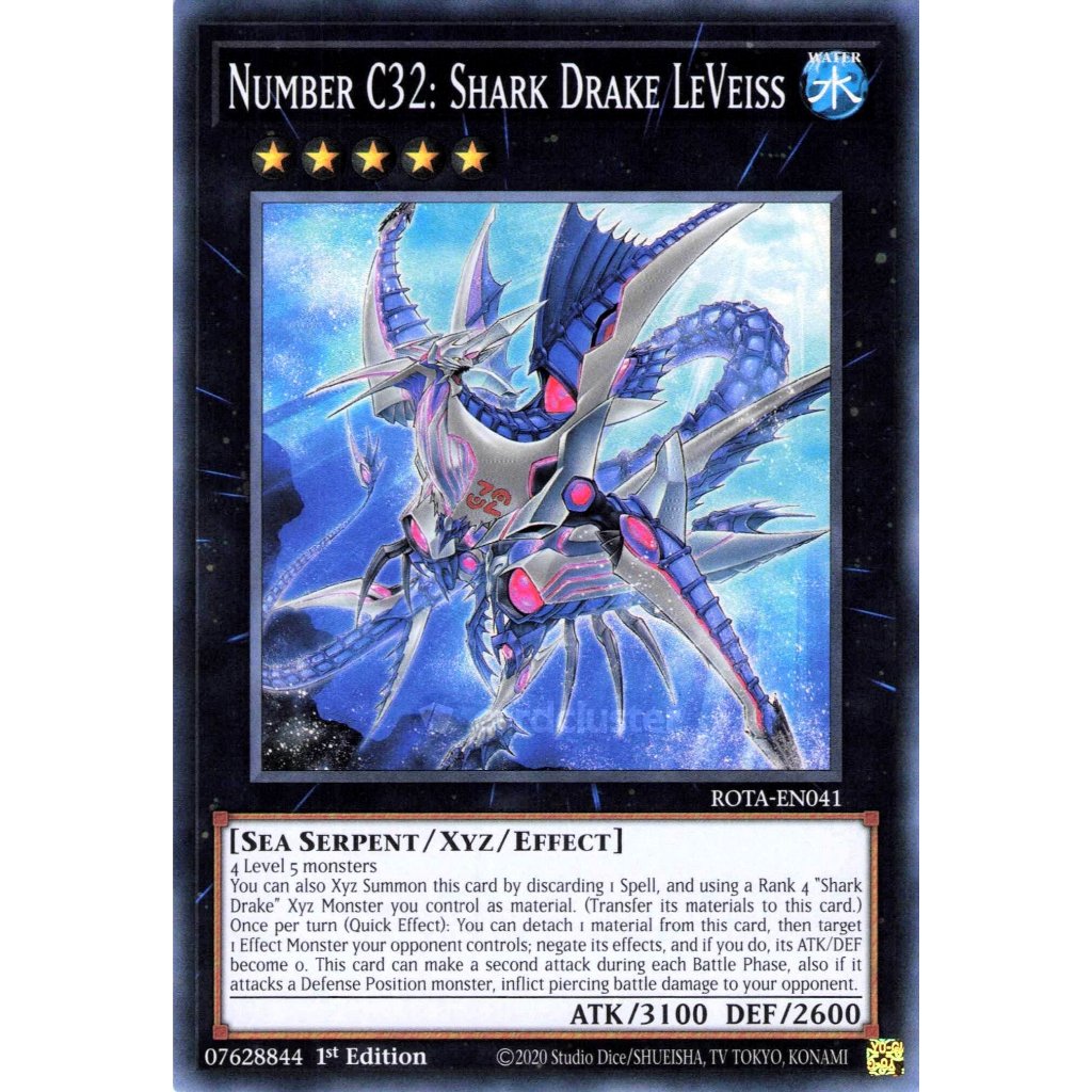 [WujuStyle] Yu-Gi-Oh 游戏王 ROTA-AE041 Number C32: Shark Drake LeVeiss ...