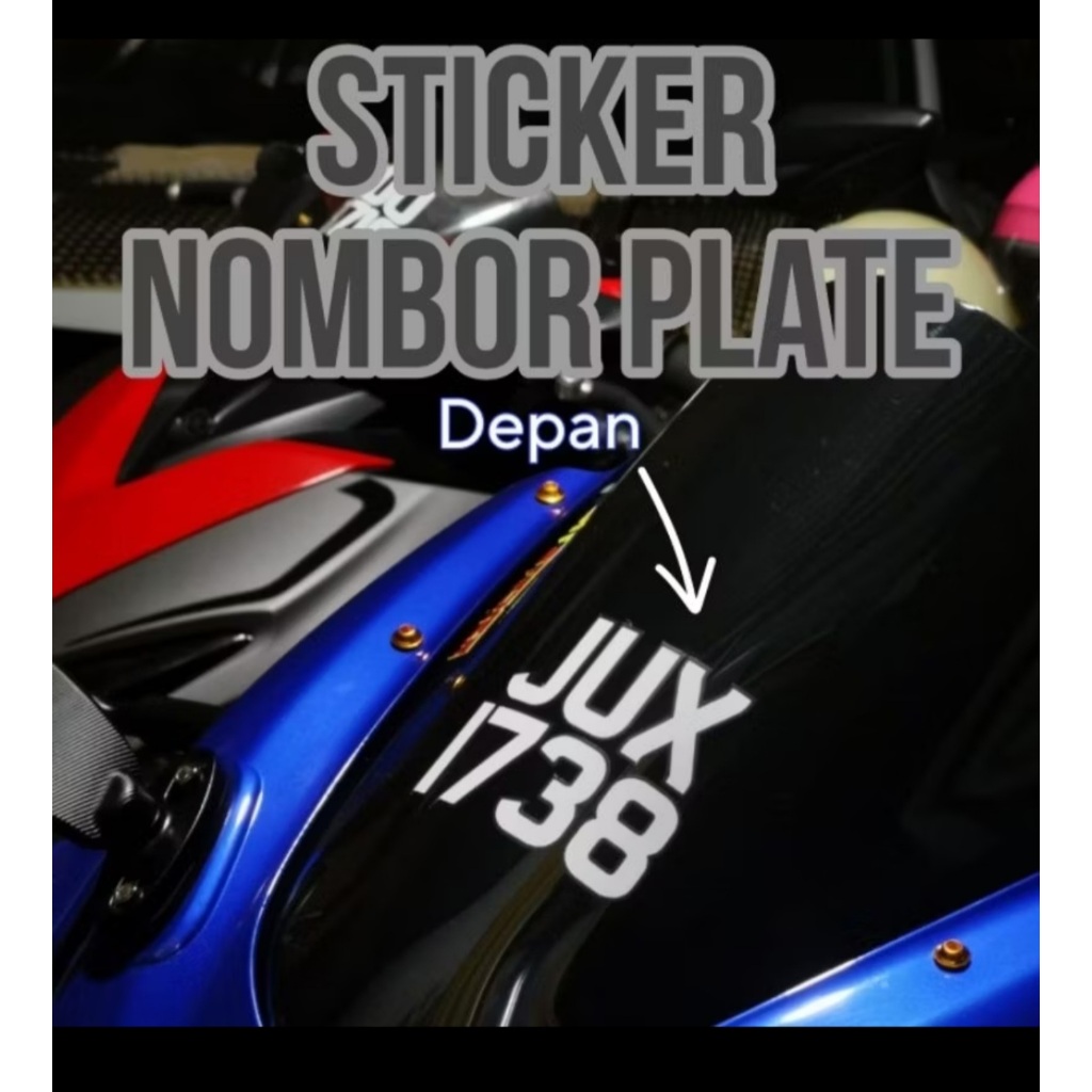 Sticker Nombor Plate Motor | Shopee Malaysia