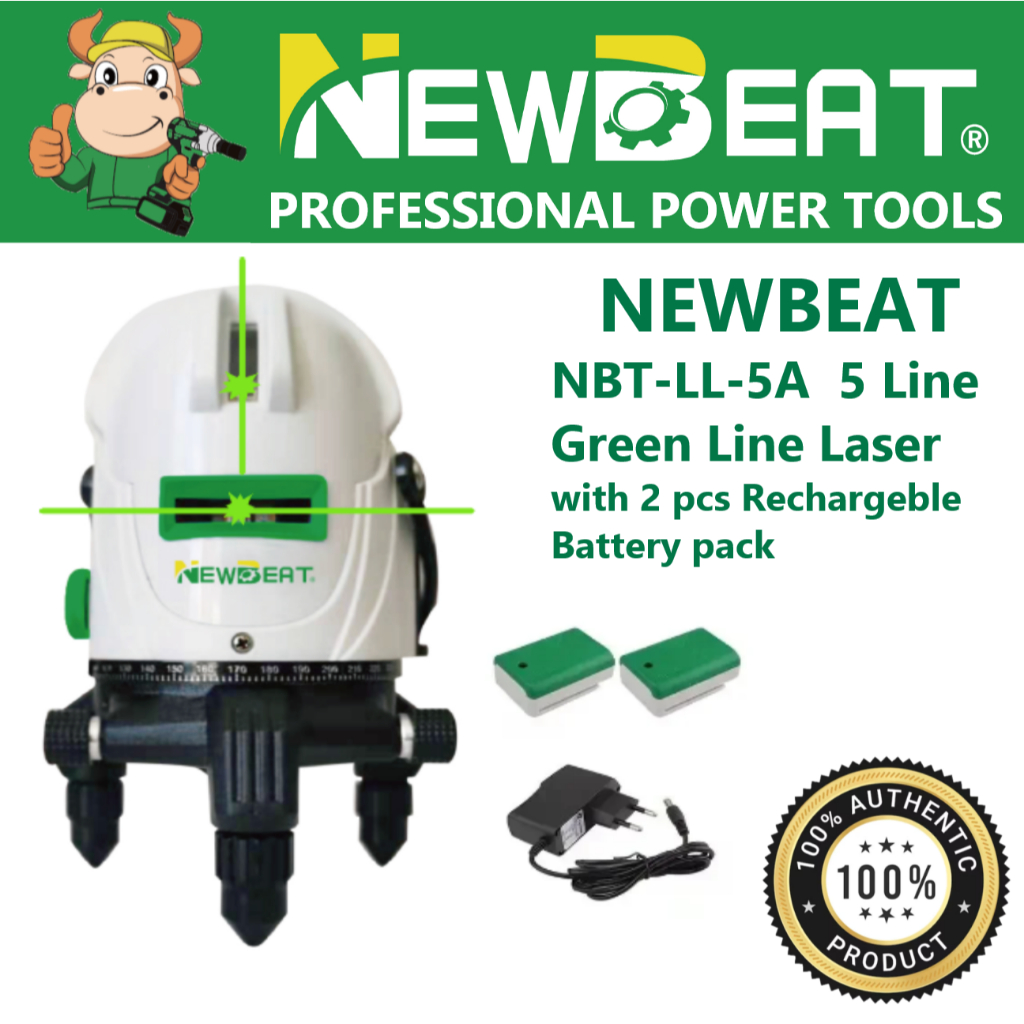 [Green Line Laser Level] NEWBEAT NBT-LL-5A 5 Line Green Line Laser ...
