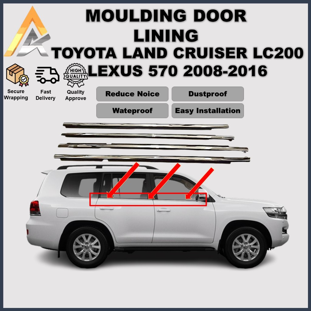 ORIGINAL Toyota Land Cruiser LC200 Lexus LX570 Door Moulding Chrome ...
