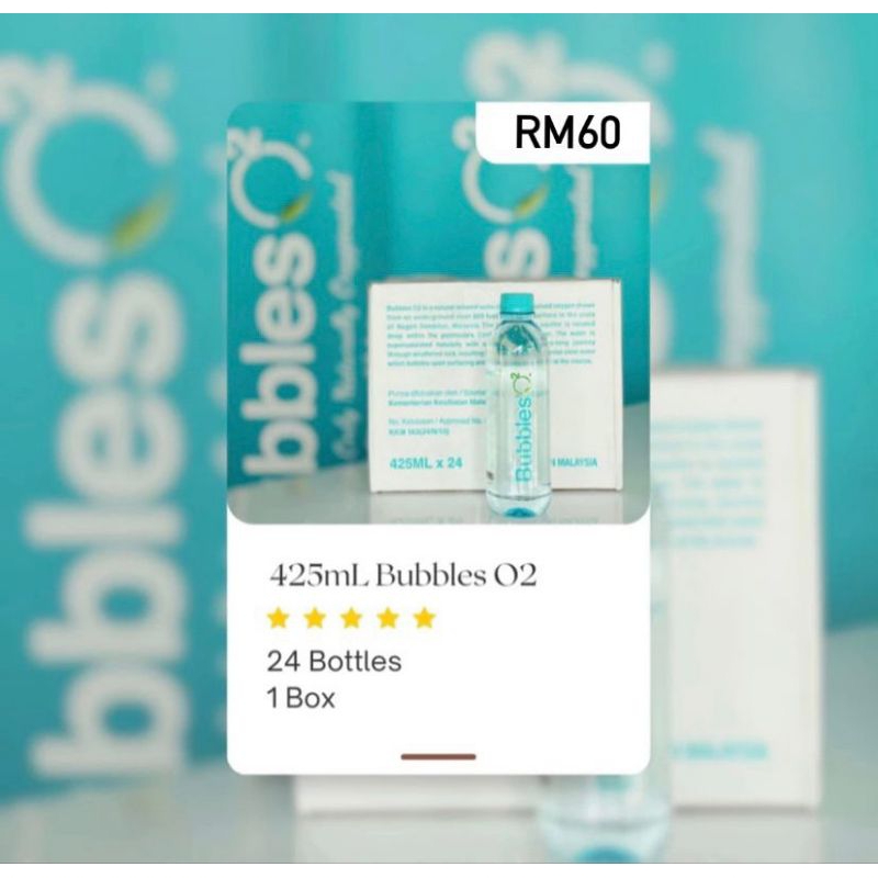 [425ml x 24bottles] Bubbles O2 Naturally Oxygenated (Oxygen-Rich ...