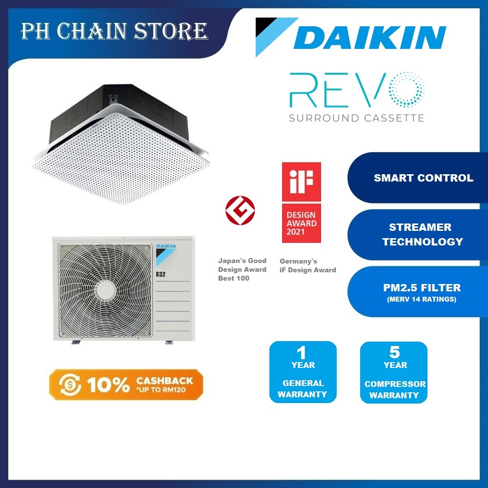 DAIKIN FCFV50A FCFV60A FCFV85A FCFV100 FCFV125 2.0HP-5.0HP R32 NON ...