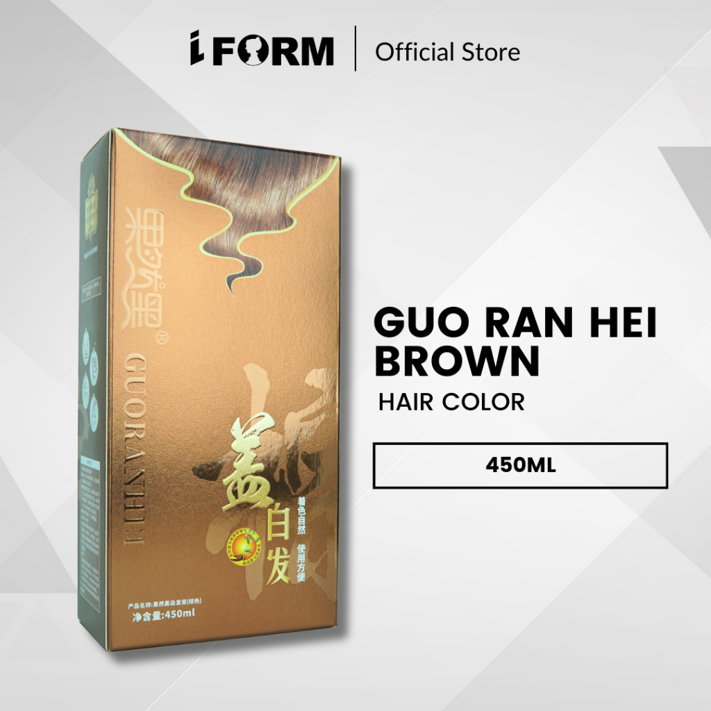 Guo Ran Hei Hair Dye Colour Set - Black & Brown (450ml) 果然黑 染黑发 黑发膏 | Shopee Malaysia