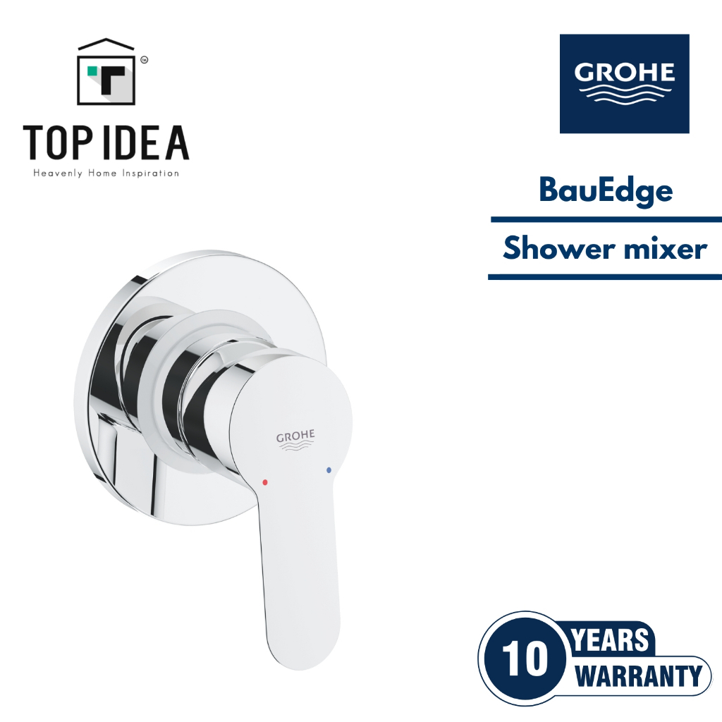 GROHE BauEdge Single Lever Concealed Shower Mixer Complete with Concealed Body | 29040000 ...