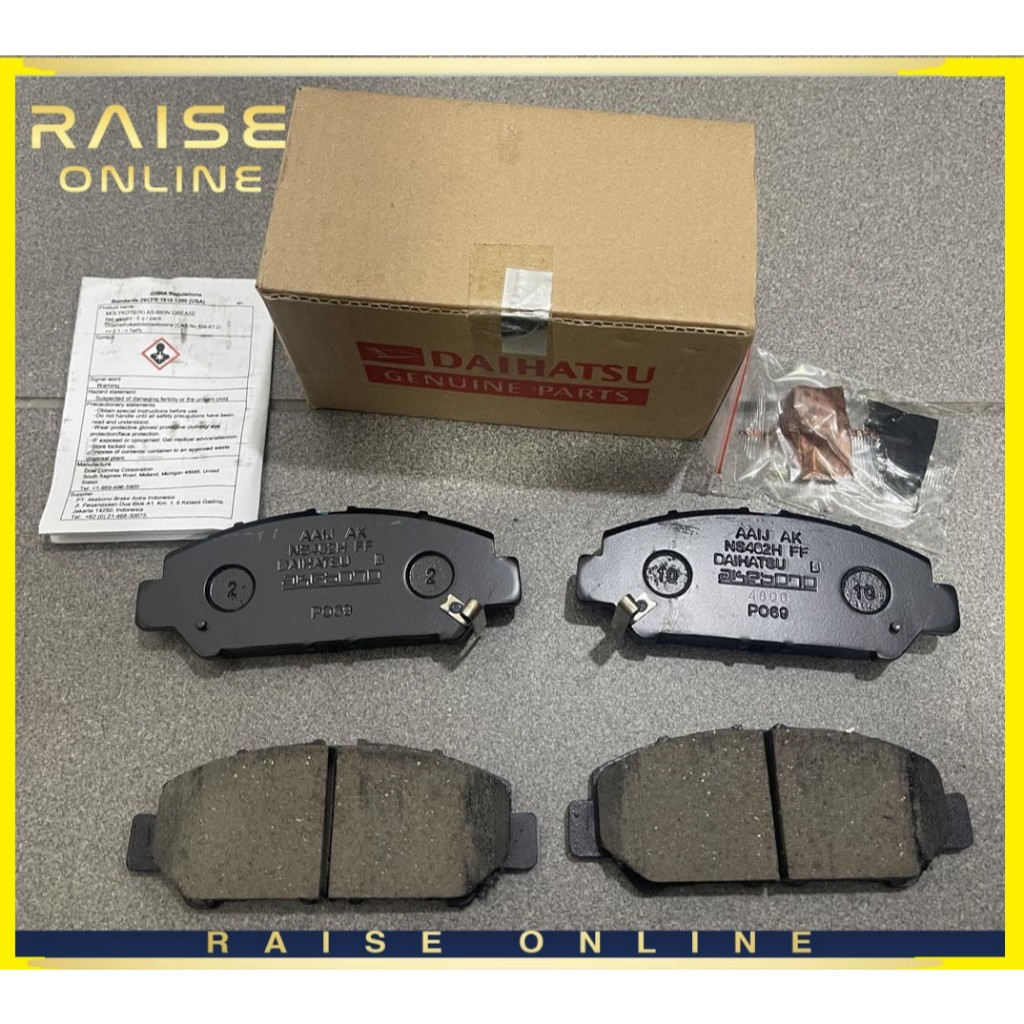 DAIHATSU DISC BRAKE PAD FRT 04465-BZ300 PERODUA ATIVA PERODUA ALZA 2022 ...