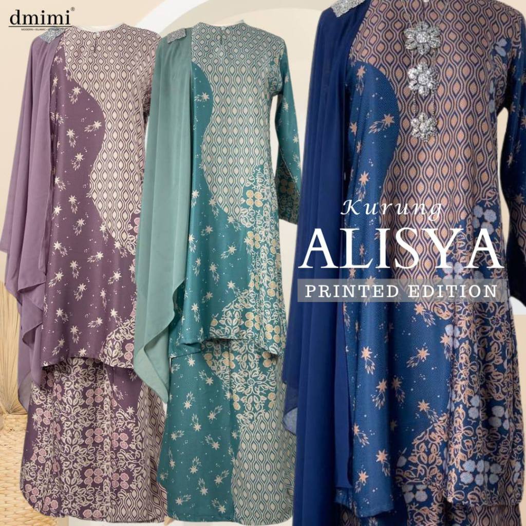DMIMI EXCLUSIVE Baju Kurung Moden Batik ALISYA | Kurung Batik Moden ...