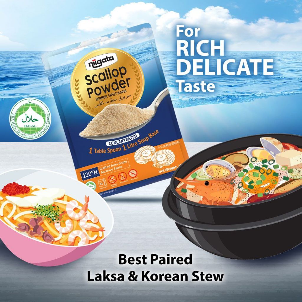 Niigata Serbuk Kapis- Scallop Powder - For RICH DELICATE Taste 100G ...