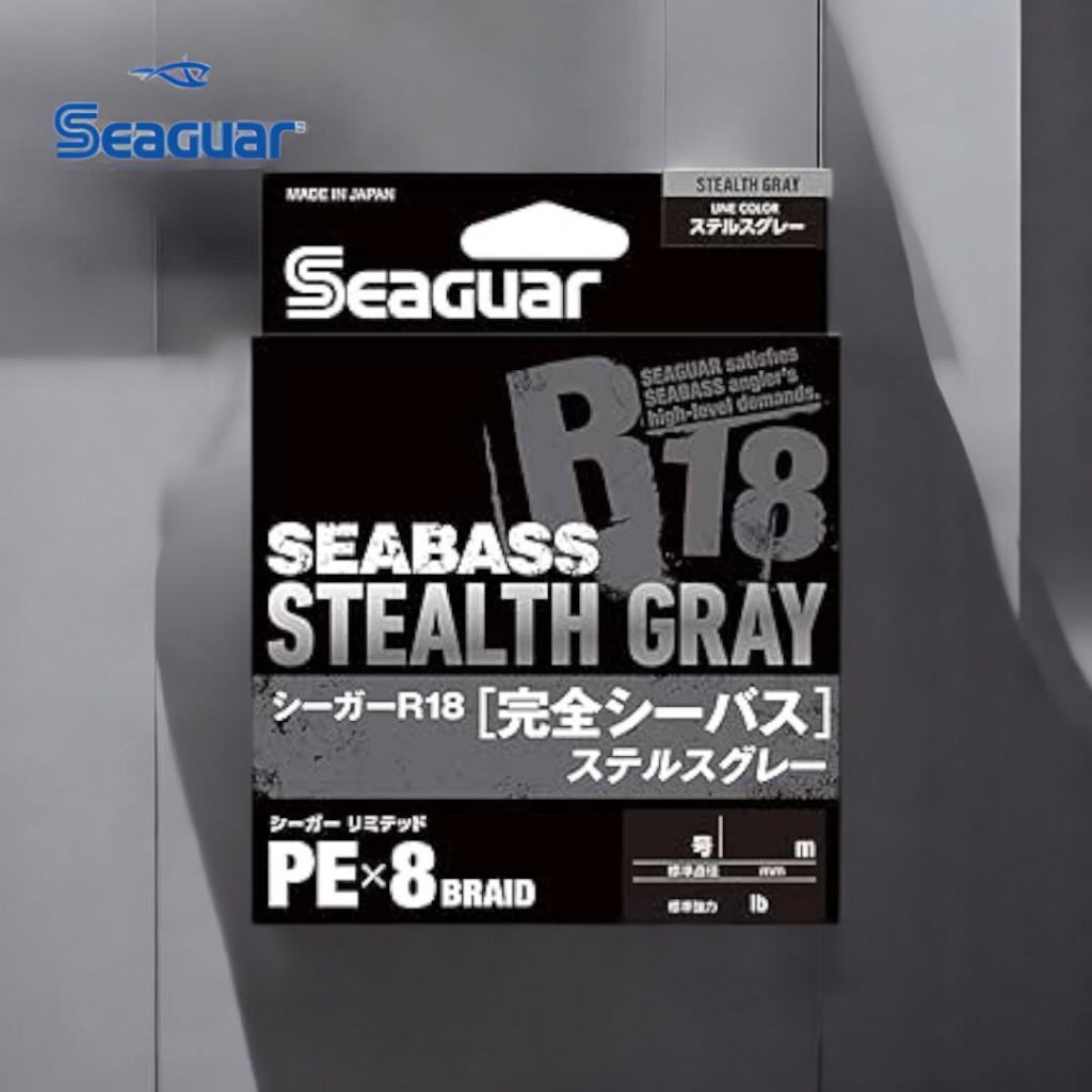 Seaguar R18 Complete Seabass PE Fishing Line - 150m/200m, Various Diameters & Strengths, Stealth ...