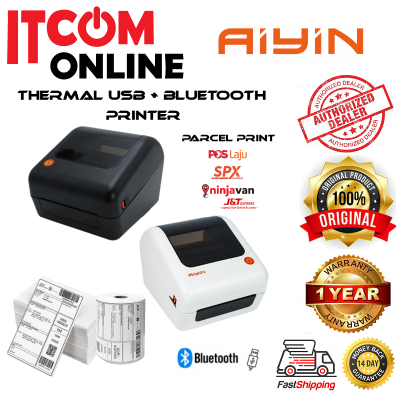 AIYIN THERMAL LABEL USB + BLUETOOTH PRINTER (IP-486BT/IP-348A) | Shopee ...