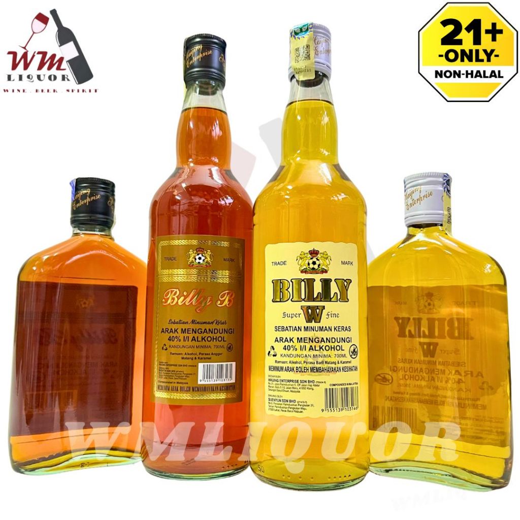 Billy Whisky & Billy Brandy Compounded in Malaysia (350ml/700ml ...