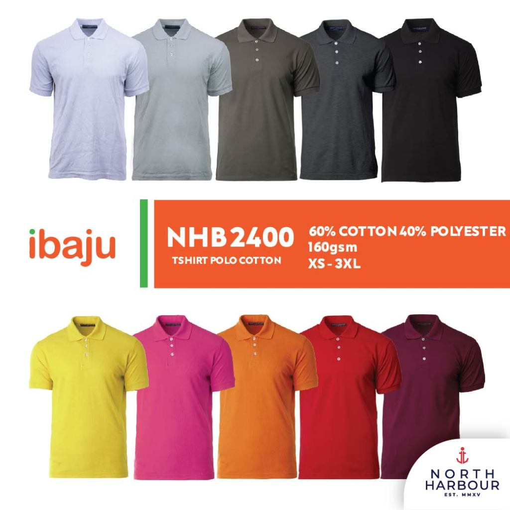 GILDAN North Harbour Soft-Touch Polo Shirt Plain Polo Unisex Baju Polo ...