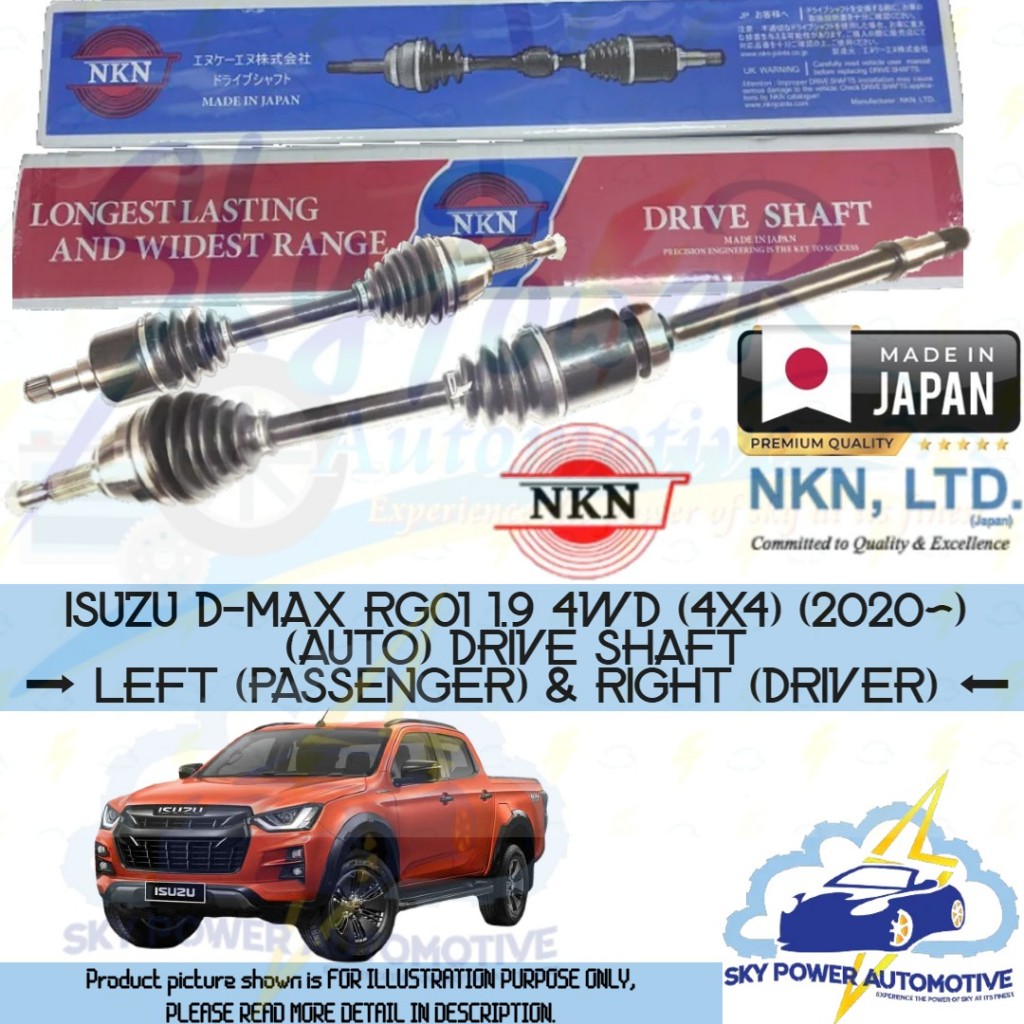 ISUZU D-MAX DMAX RG1 RG01 1.9 4WD (4X4) (2020~) ( AUTO ) NKN JAPAN ...