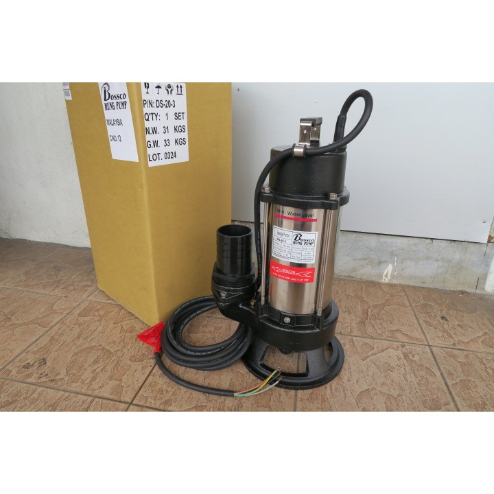 Bossco DS 2.0Hp x 3-inch 42-m³/hour Sewage Submersible Pump (Made ...