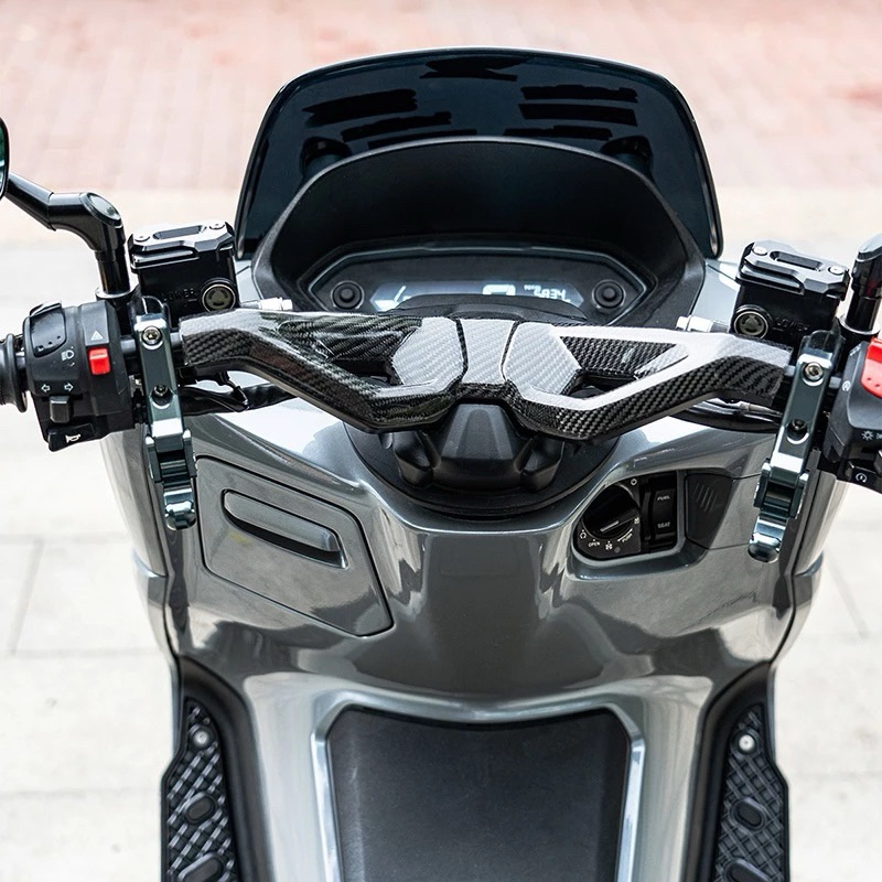 CARBON FIBRE HANDLE COVER ADV XMAX NMAX Handlebar Upper Steering Fork ...