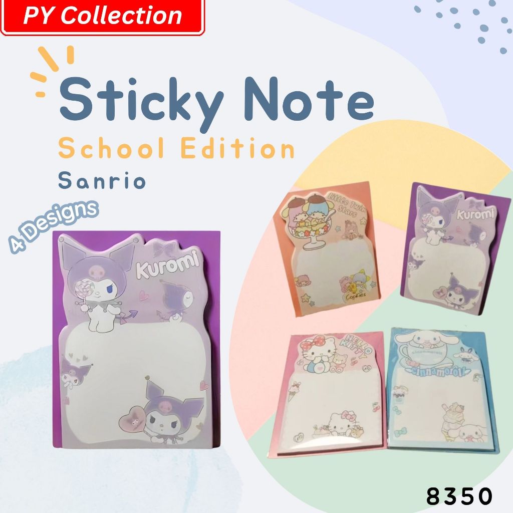 8350 / Sanrio Design Sticky Notes / Memo Pad / School Sekolah ...