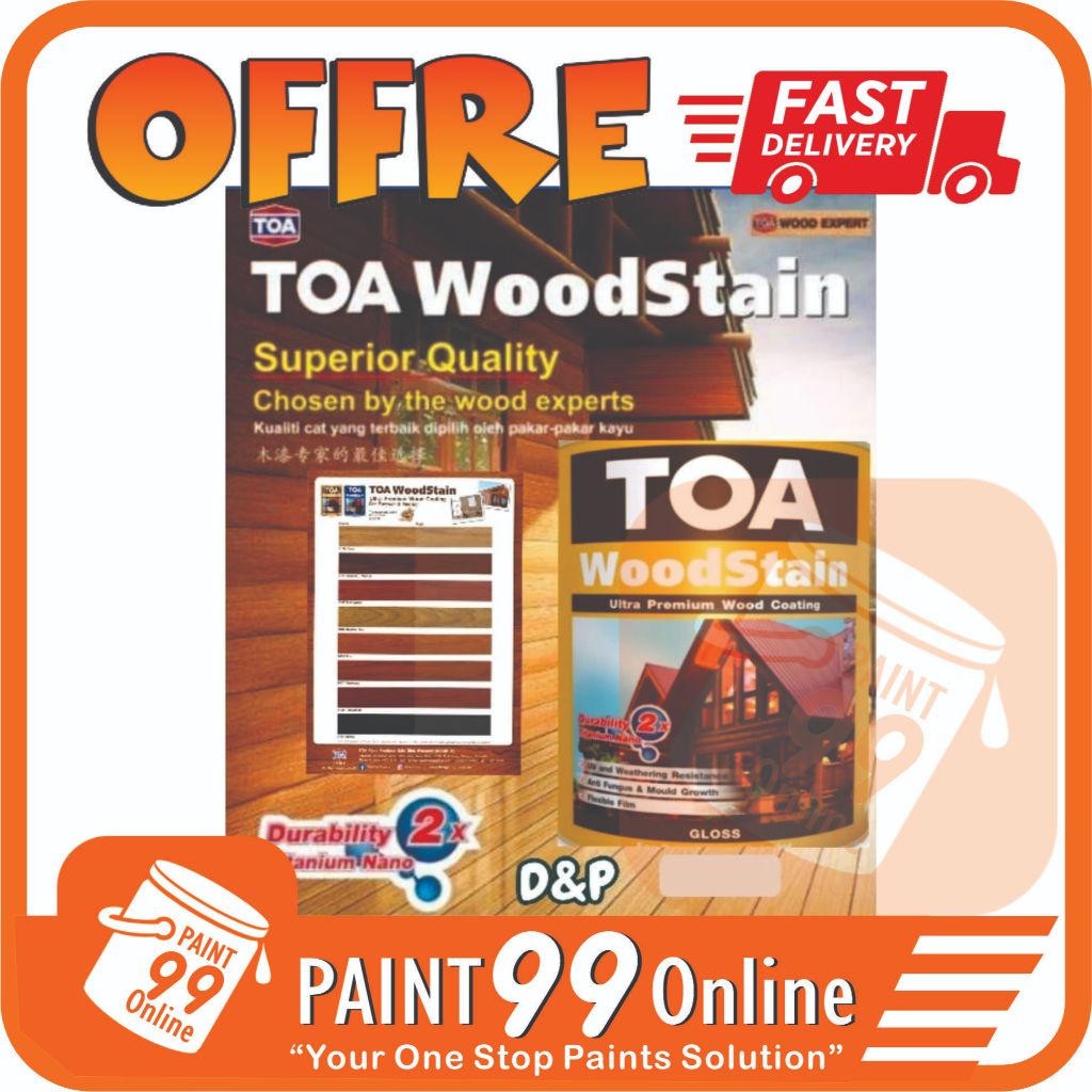 1LT TOA Woodstain GLOSS for Interior and Exterior Wood Paint Wood ...