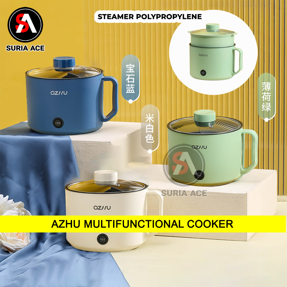 AZHU Small Electric Mini Multi Cooker Hot Pot Steamer Personal | Shopee ...