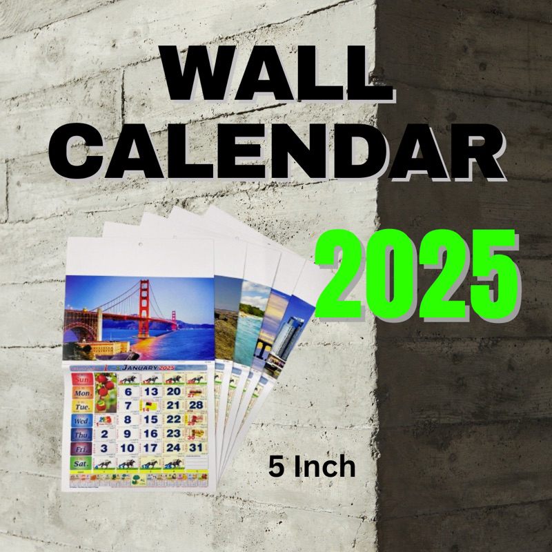 5 Inch Wall Calendar 2025 / Kalendar Dinding / Horse Carlendar / Kalendar Kuda 2025 | Shopee ...