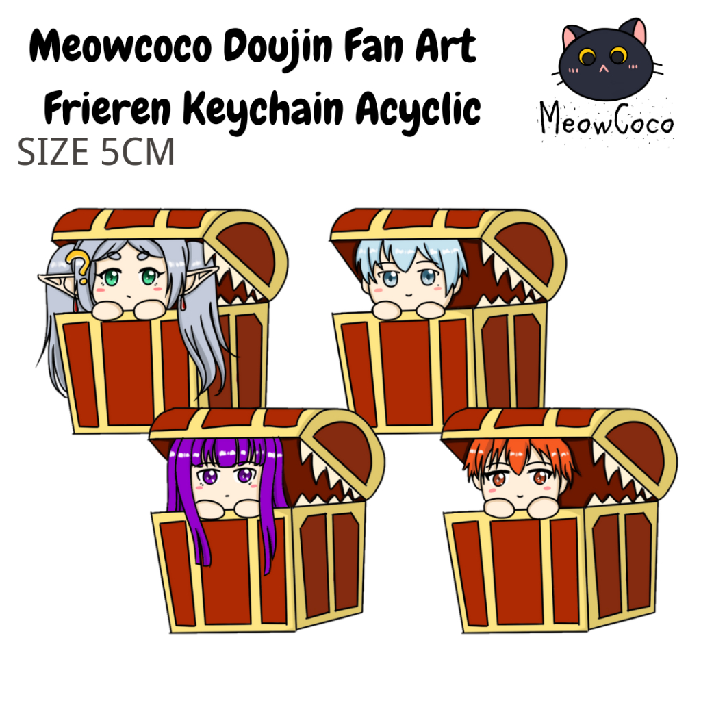 【Meow Coco】Doujin Fan Art Frieren Keychain Acyclic 葬送的芙莉莲 同人作品 周边 钥匙圈 挂件 | Shopee Malaysia