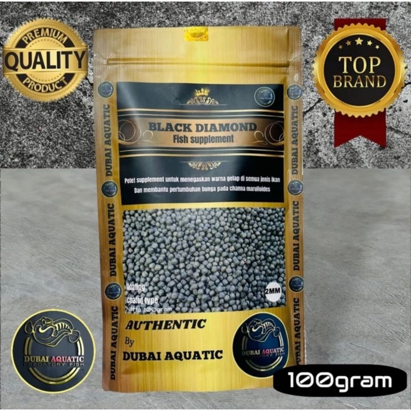 BLACK DIAMOND PELLET 100G (1mm, 2mm,3mm) original dubai aquatic ...